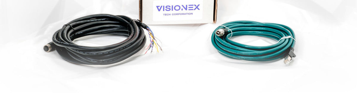 Cognex 5 Meter Cable Set: X-Code Ethernet + Open Ended 24V Power IO Ca ...