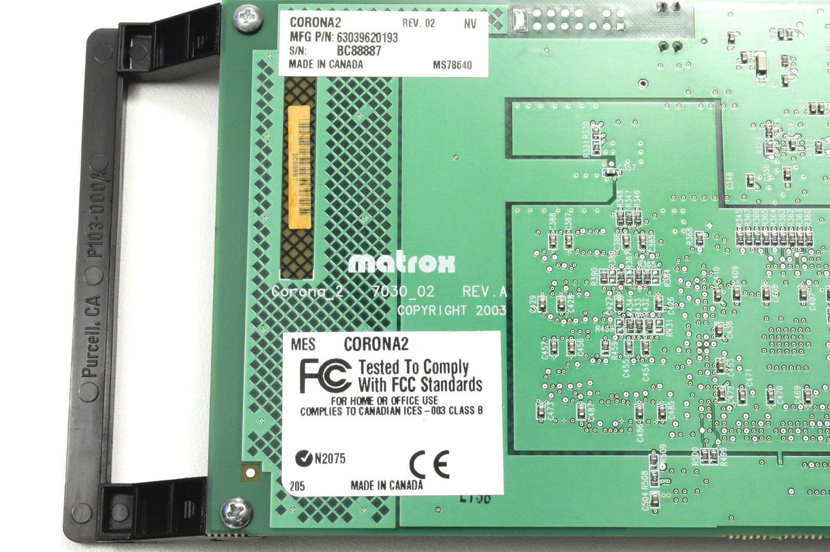 Matrox Corona 2 Frame Grabber 7030-02 or Y7030_02 – Visionex Tech ...